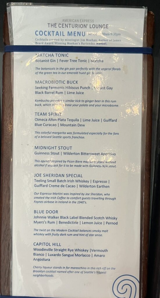 Review: American Express Centurion Lounge Seattle | Frugal Flyer