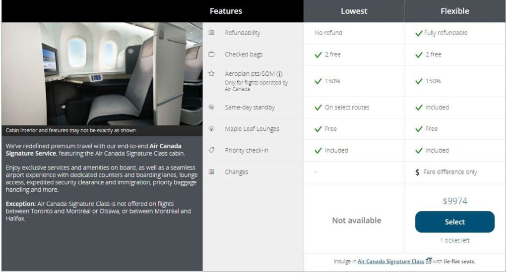 The Differences Between Air Canada Fare Classes | Frugal Flyer