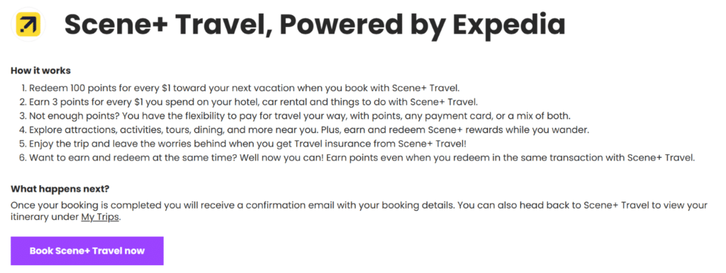 How to Earn & Redeem Scene+ Points With Expedia | Frugal Flyer