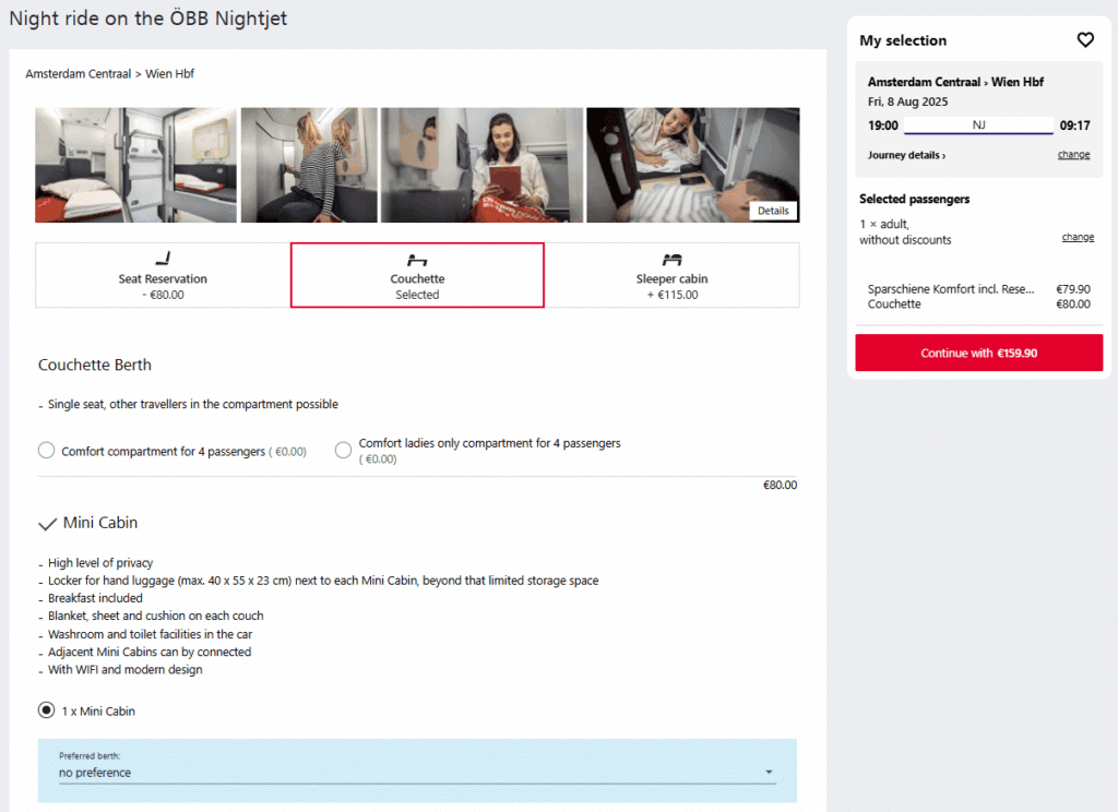 Review: ÖBB NightJet Sleeper Cabin, Mini Cabin | Frugal Flyer